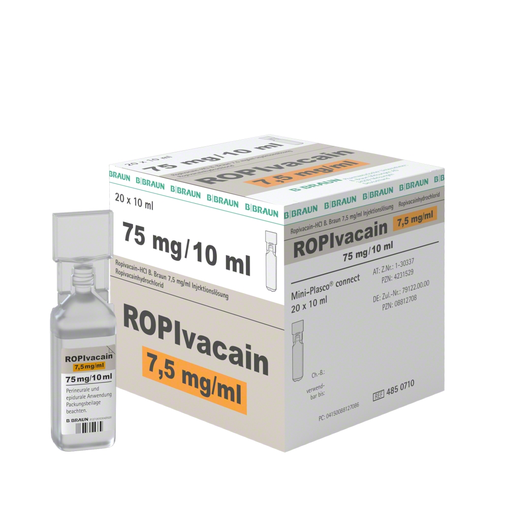 Ropivacain-HCl B. Braun 7,5 mg/ml bzw. 10 mg/ml Injektionslösung